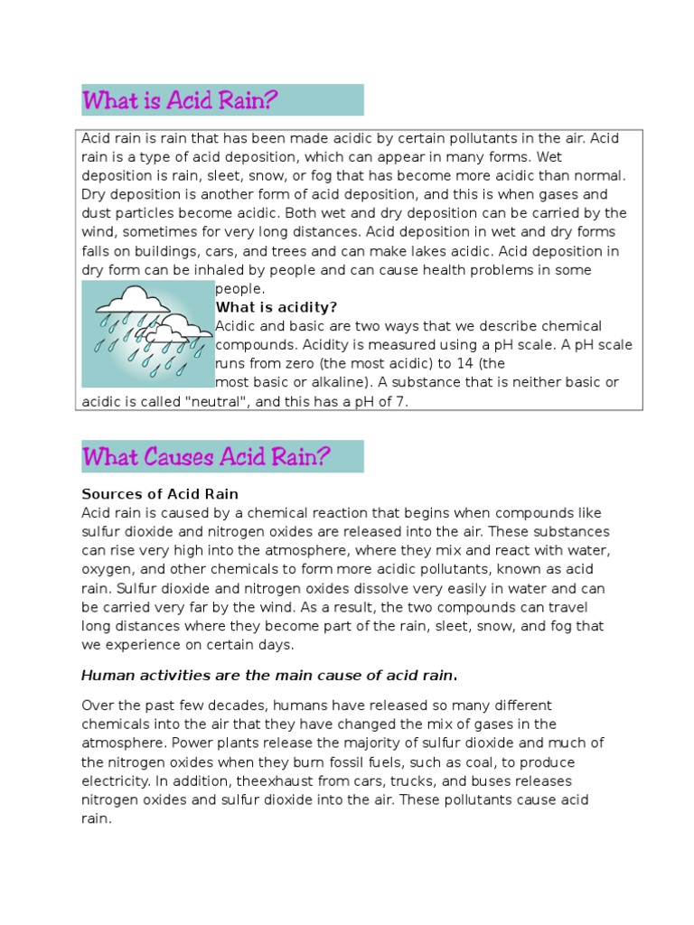 Acid Rain: Causes, Effects, and Solutions | PDF | Coal | Fossil Fuels