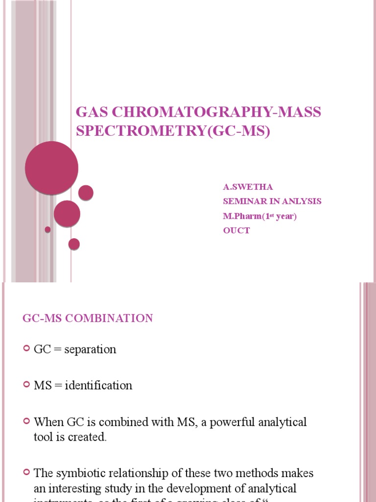 Introduction to GC-MS Techniques | PDF | Gas Chromatography | Gas ...