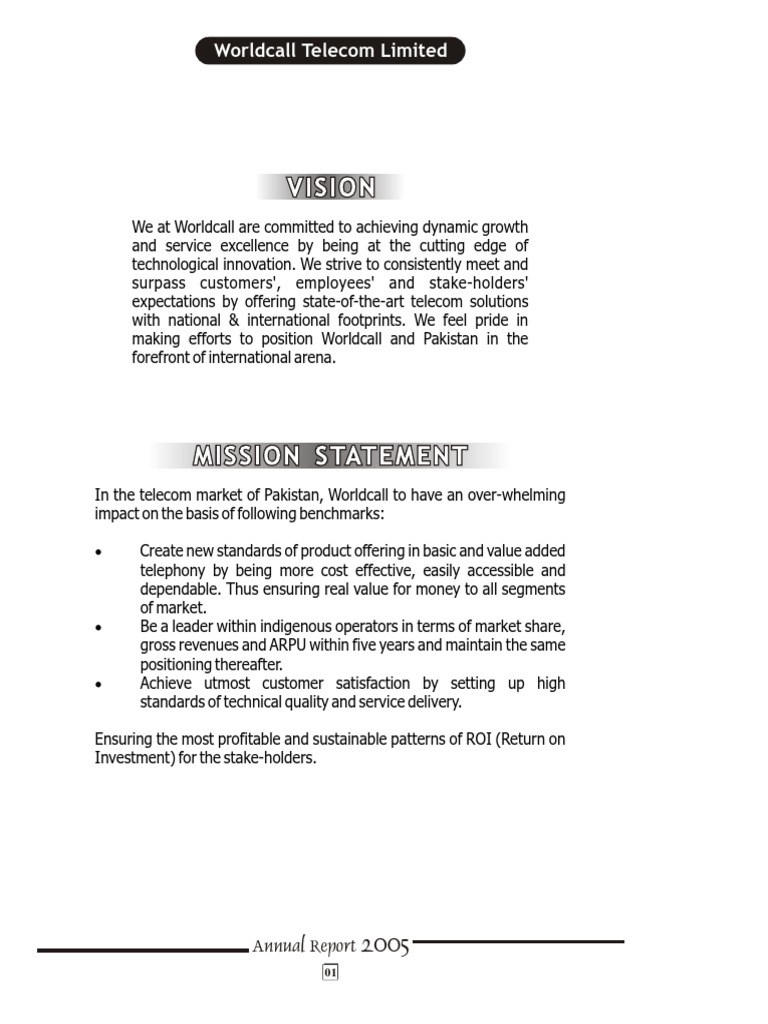Annual Report 2005: An Overview of Worldcall Telecom Limited's ...