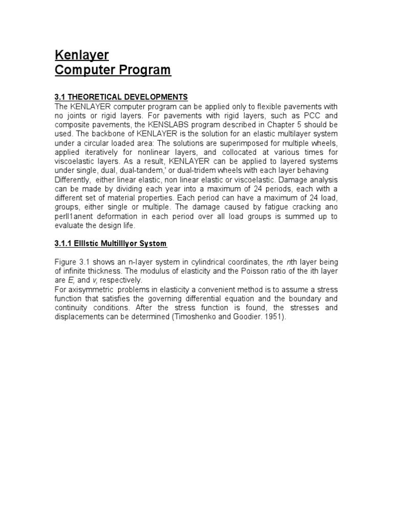 KENLAYER: Flexible Pavement Analysis | PDF