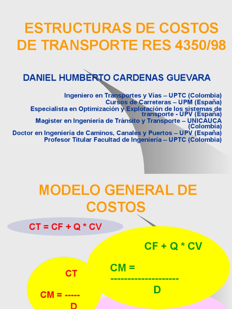 Estructura de Costos de Transporte. | PDF Estructura de Costos de Transporte. | PDF