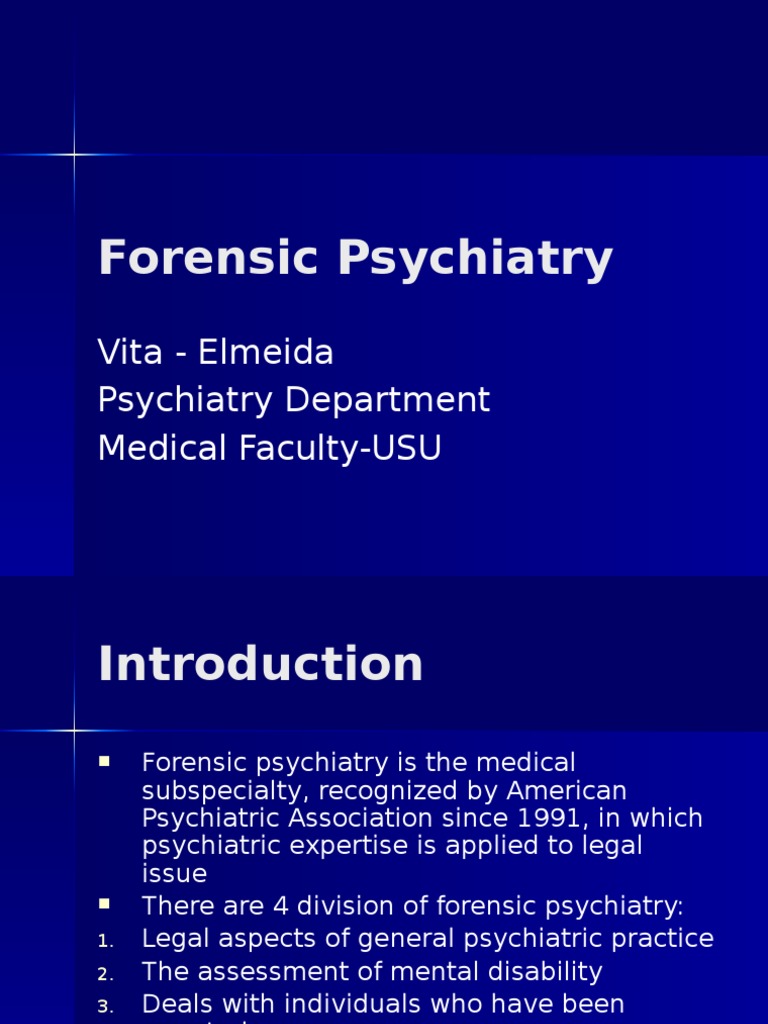 Forensic Psychiatry | Forensic Psychiatry | Psychiatry
