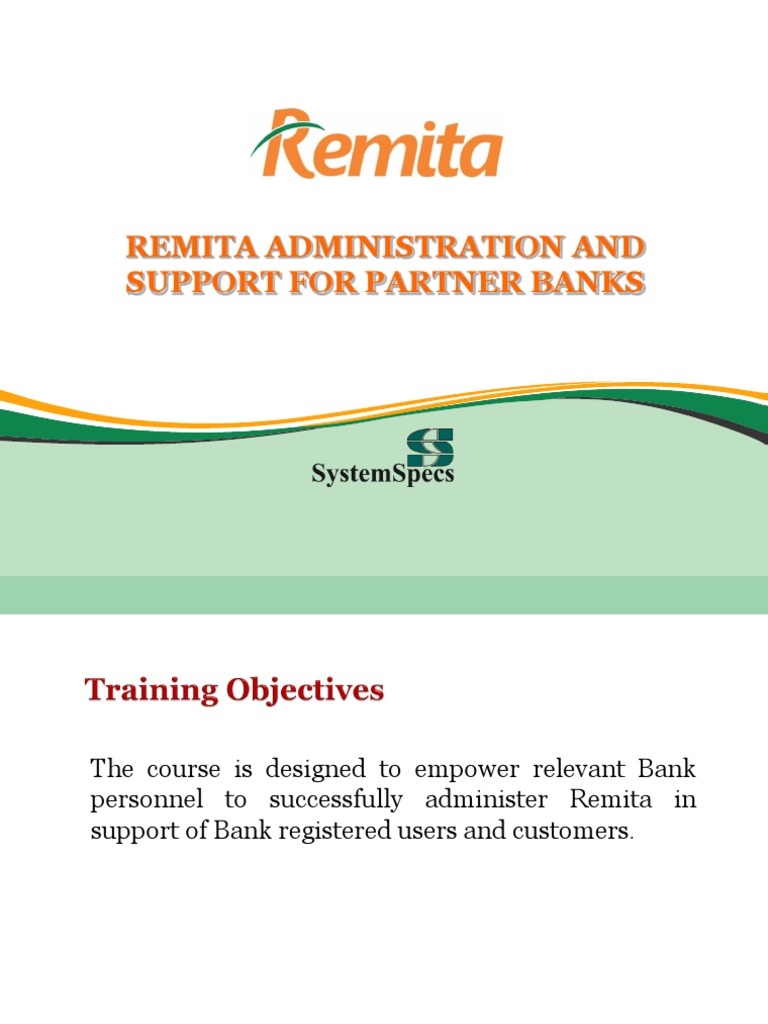 Central Bank of N TSA Initiative: Manual For Remita Partner Banks | PDF | Email | Debit Card