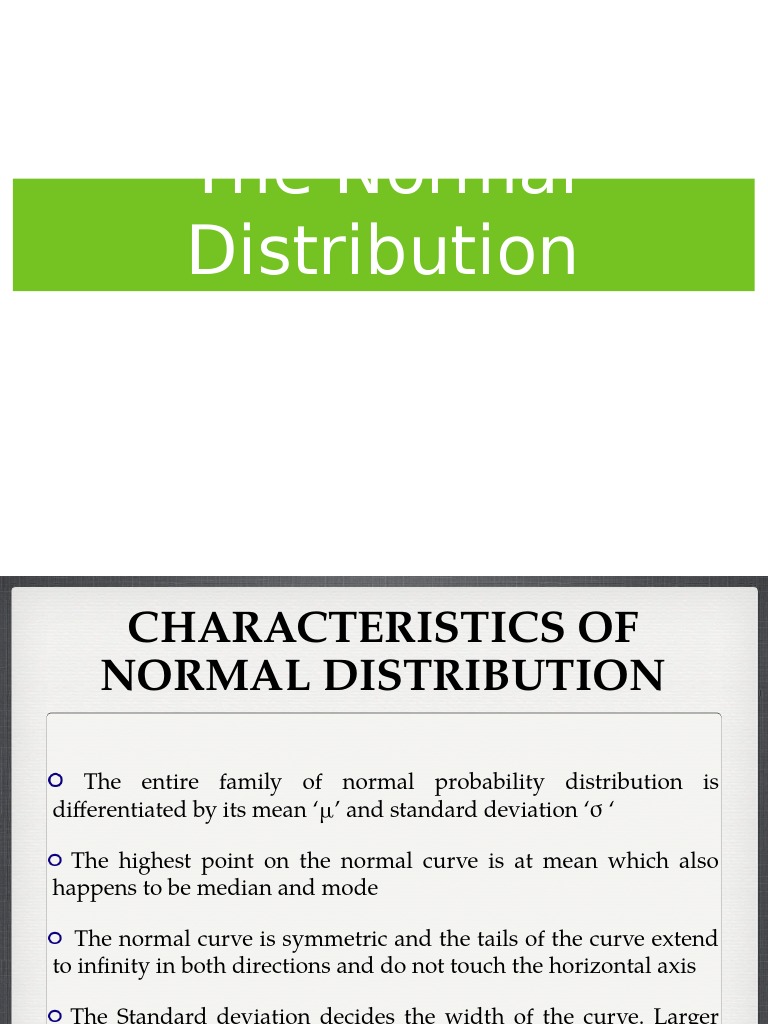 Normal Probability Distribution | PDF | Normal Distribution ...
