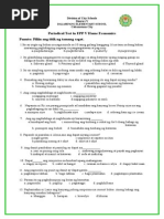 E.P.P Home Economics 2nd Quarter Test With Tos and Answer Key | PDF