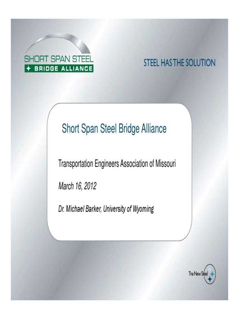 Short Span Steel Bridges-Cost Effective Design | PDF | Structural Steel ...
