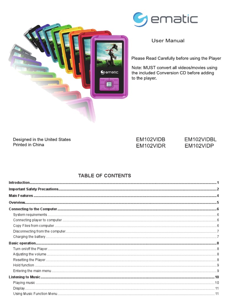 MP3 Player User Manual | PDF | File Format | Button (Computing)