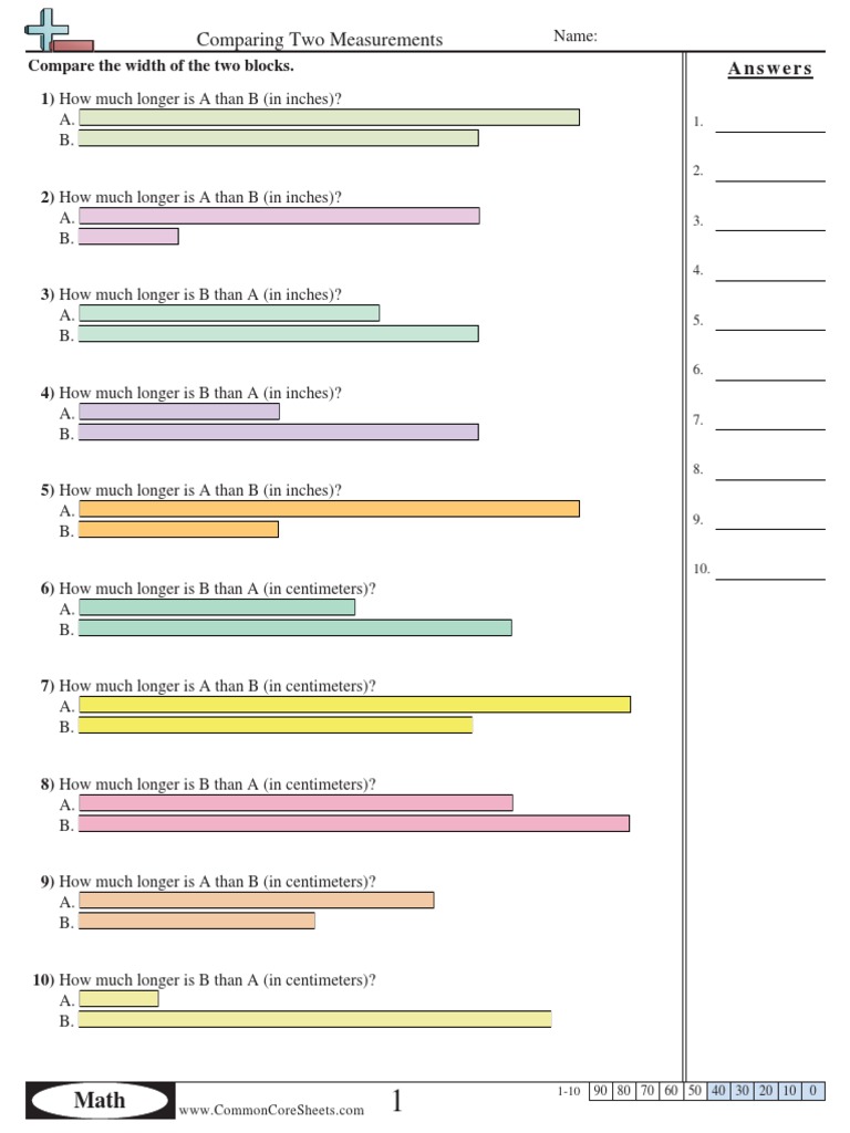 Comparing Measurements in Math | PDF