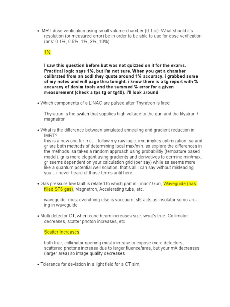 Imp Questions Radiation Therapy | PDF | Radiation Therapy ...