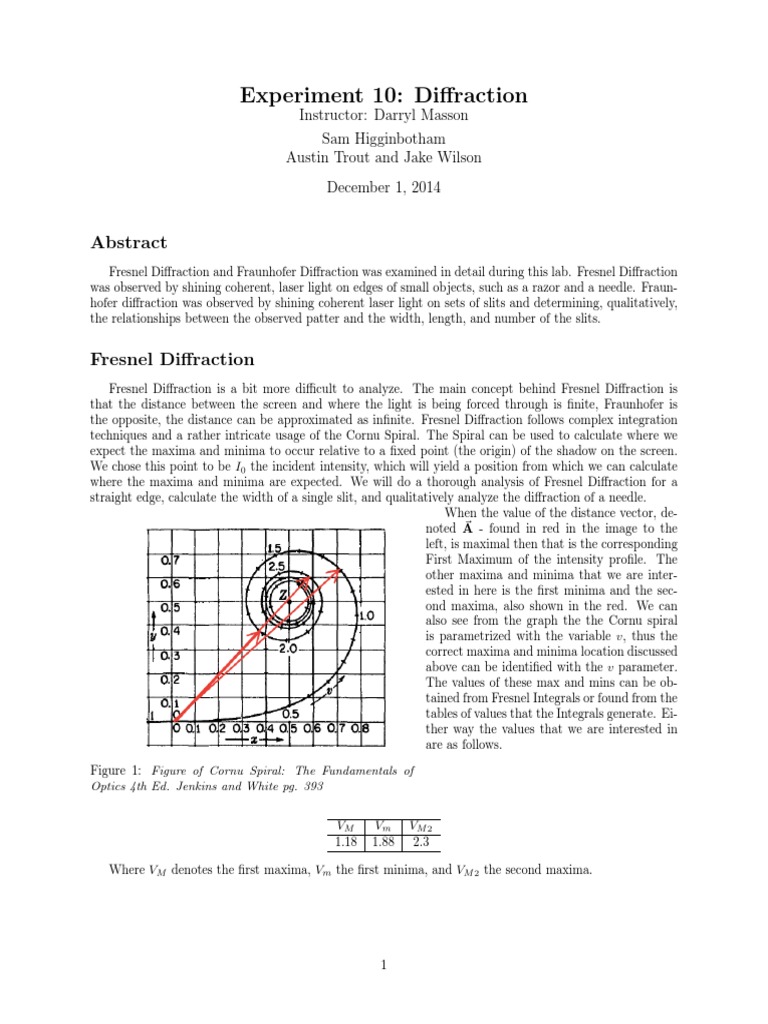 Fresnel and Fraunhofer Diffraction | PDF | Diffraction | Interference (Wave Propagation)