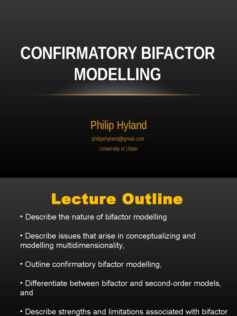 Bifactor Modelling in Mplus | PDF | Spss | Correlation And Dependence