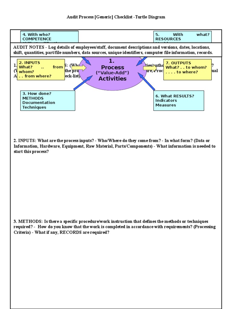 Generic (Turtle) Audit Checklist 2 | Information | Audit
