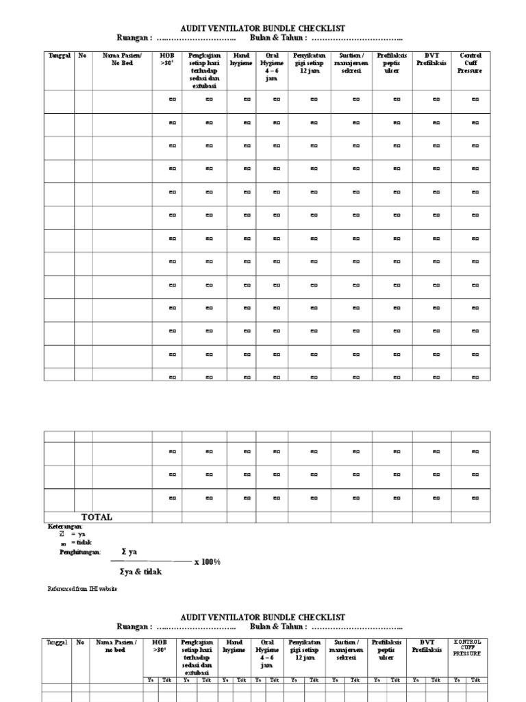 Checklist Audit Bundle Vap | PDF