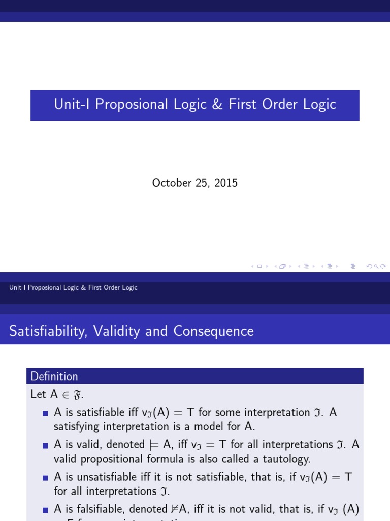 Proportional Logic and First Order Logic | Download Free PDF | First ... Proportional Logic and First Order Logic | Download Free PDF | First ...