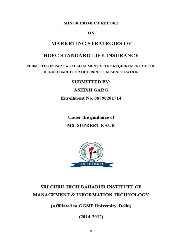 Ashish MPR Project | PDF | Insurance | Financial Services