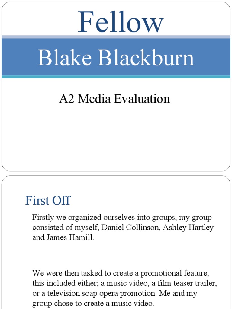 Blake Blackburn: A2 Media Evaluation | PDF | Adobe Photoshop | Apple Inc.