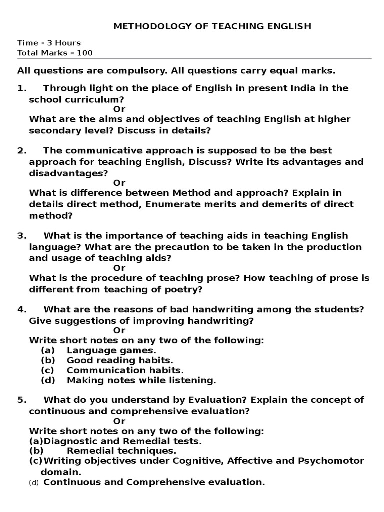 Teaching Methodology for English Education | PDF