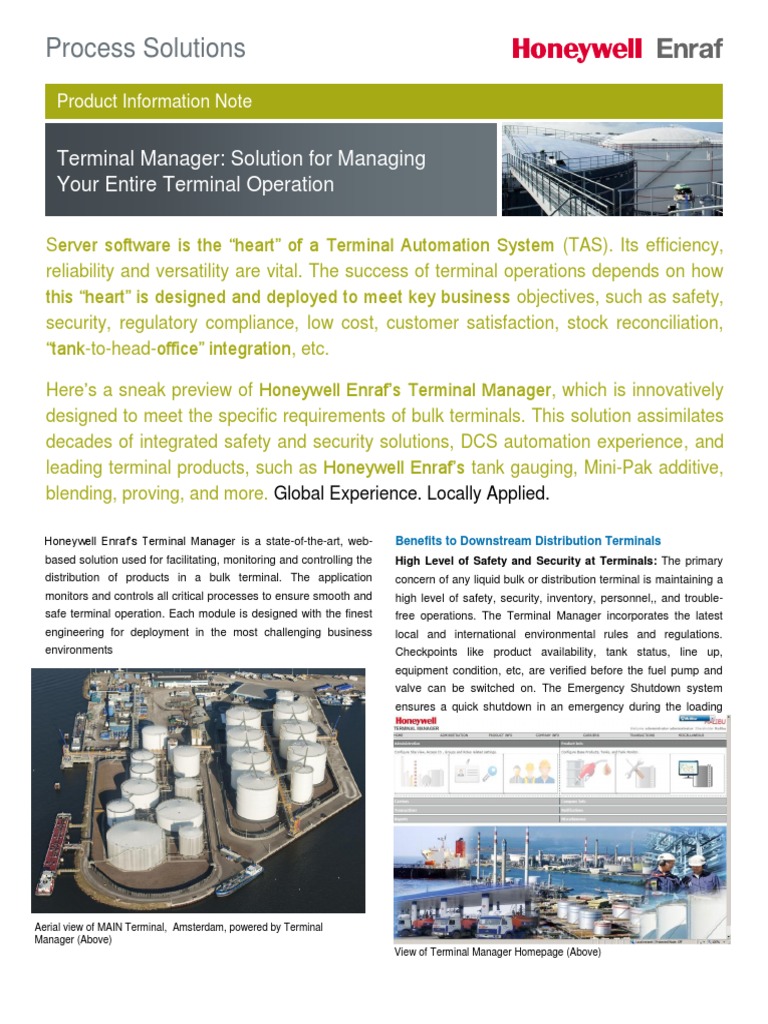 Process Solutions: Terminal Manager: Solution For Managing Your Entire ...