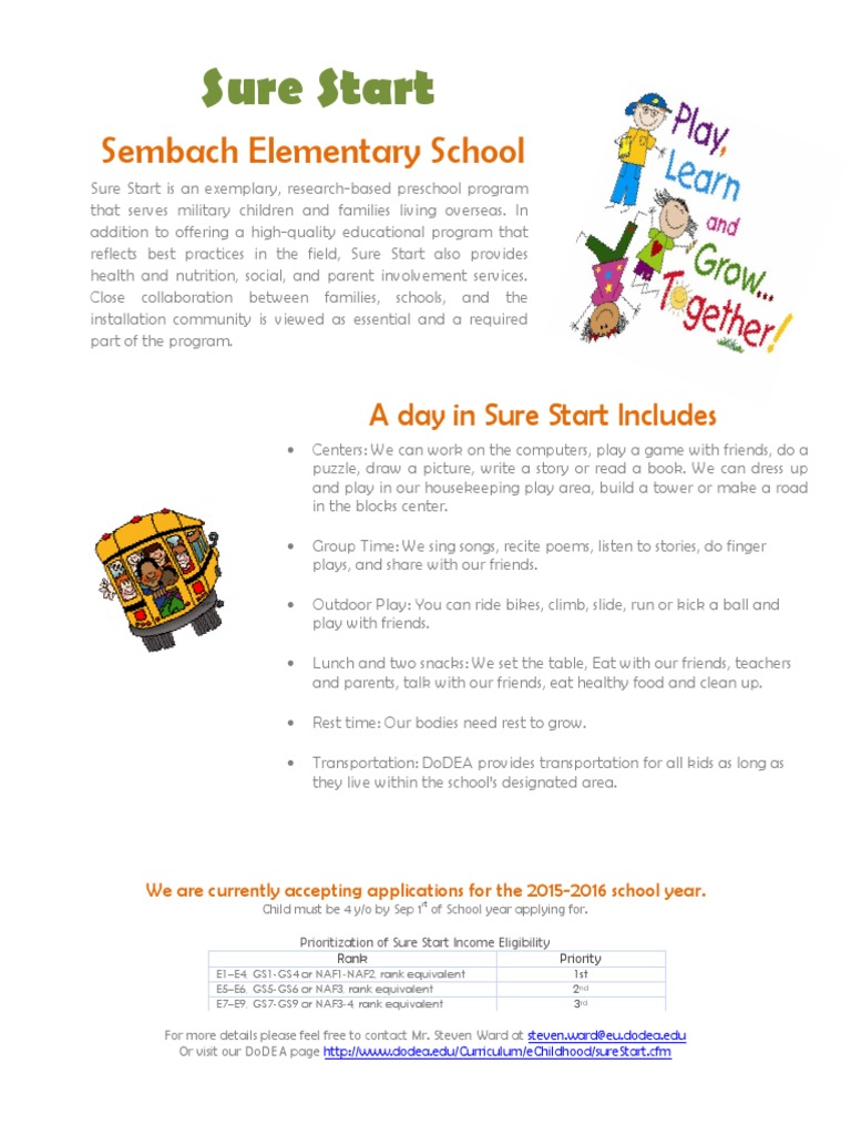 Sure Start Flyer | PDF