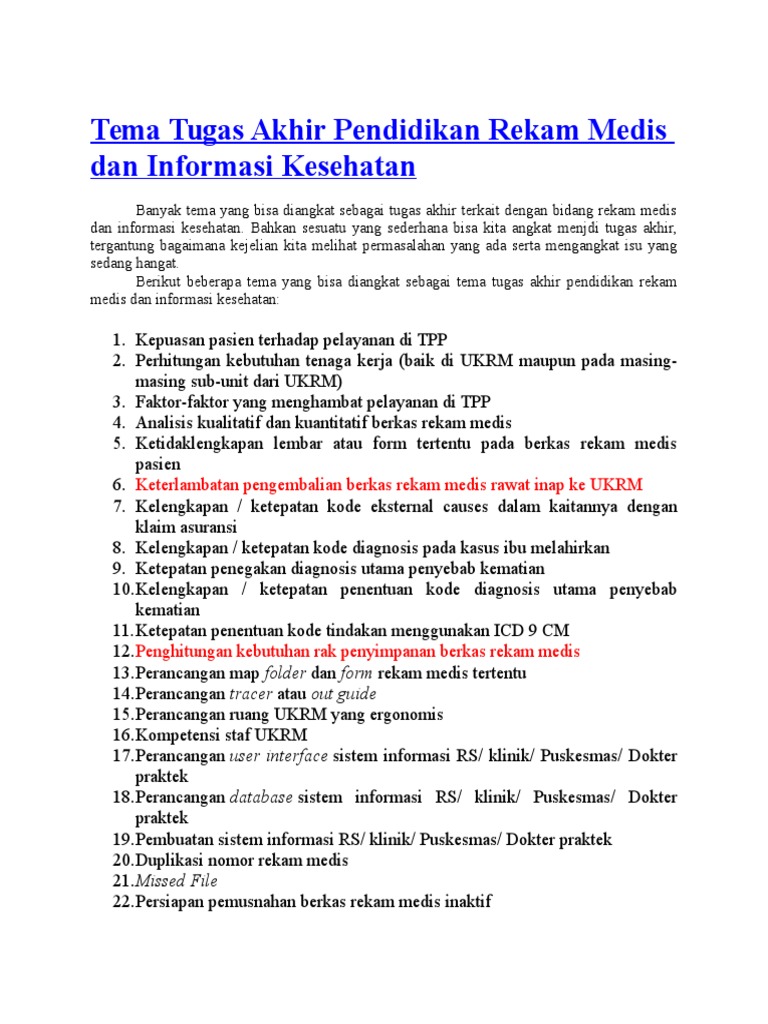 Tema KTI RMIK Sem VI | PDF