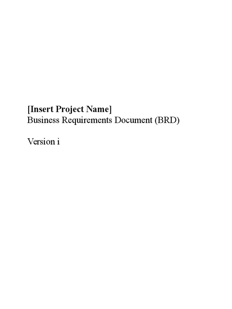 BRD Format | PDF | Use Case | Computing