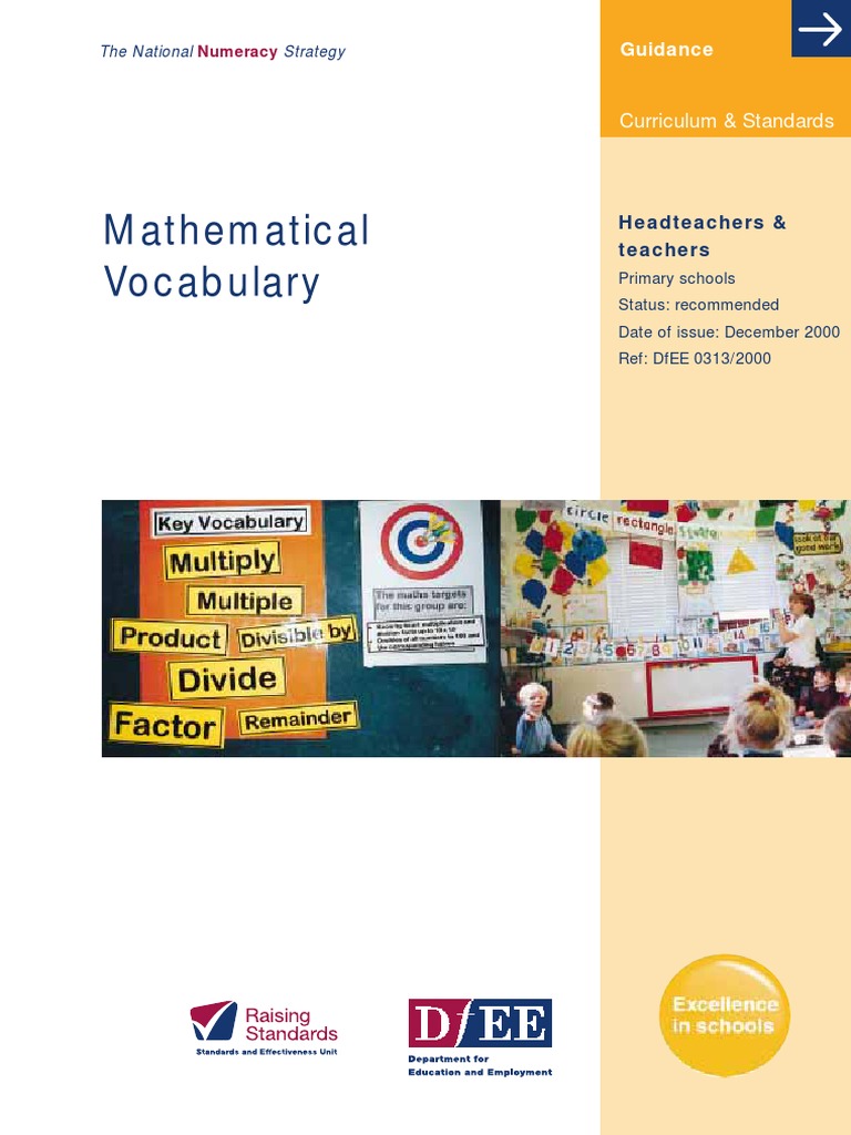 Maths Vocabulary | PDF | Fraction (Mathematics) | Geometry