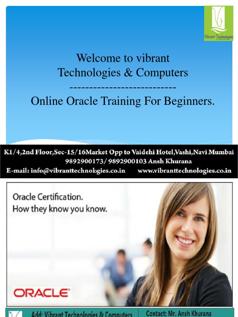 Online Oracle Training For Beginners | Download Free PDF | Oracle Database | Database Transaction