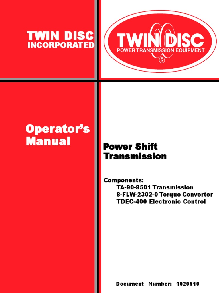 Manual Transmision Twin Disc | PDF | Transmission (Mechanics) | Clutch