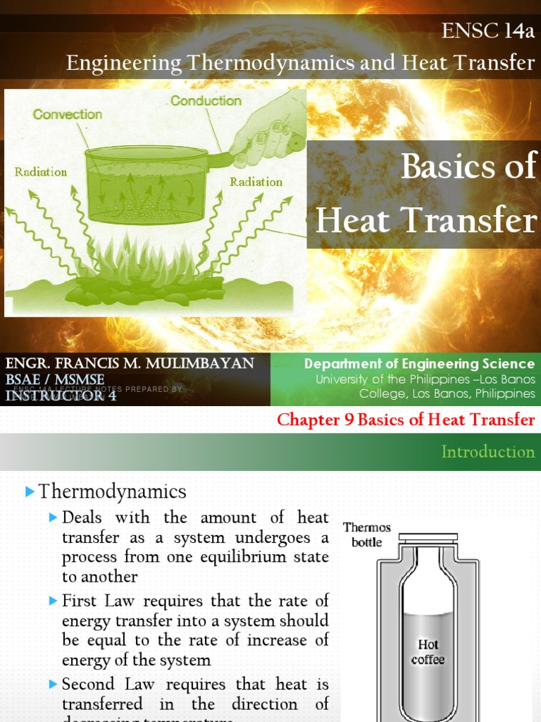 1 Basics of Heat Transfer (ENSC 14a) | PDF | Convection | Heat Transfer