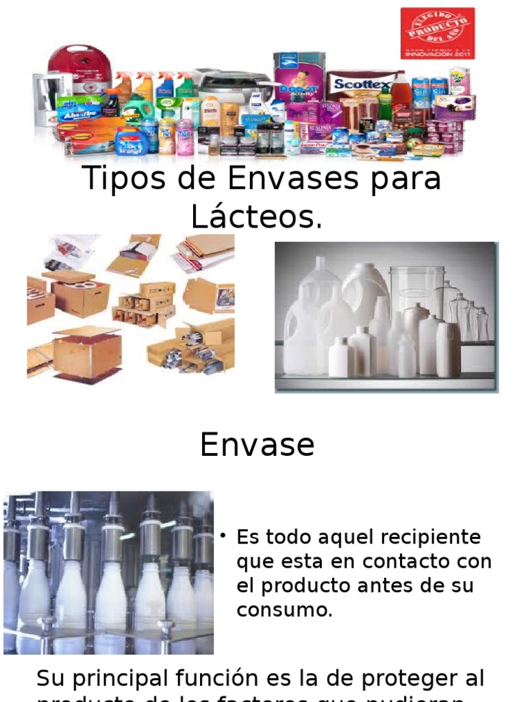 Tipos de envases para lácteos y sus características | PDF | Aluminio | Productos lácteos