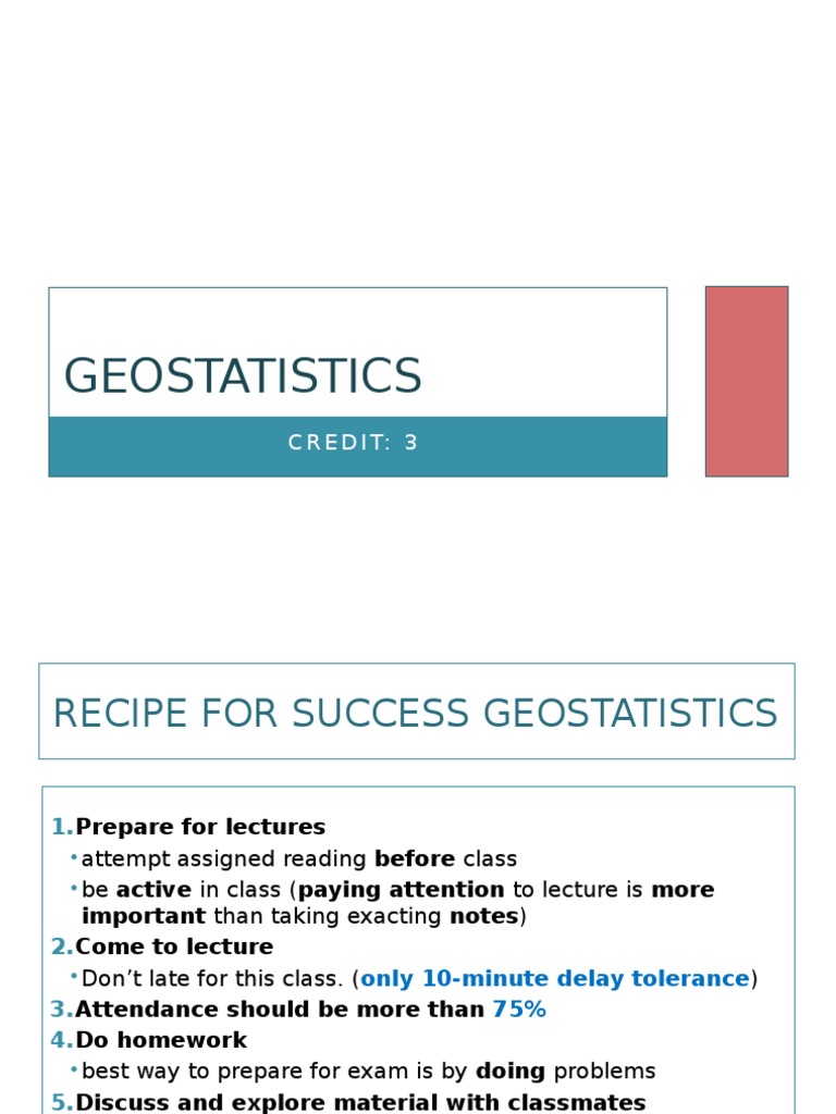 Geostatistics Lesson 1 | PDF | Mode (Statistics) | Histogram