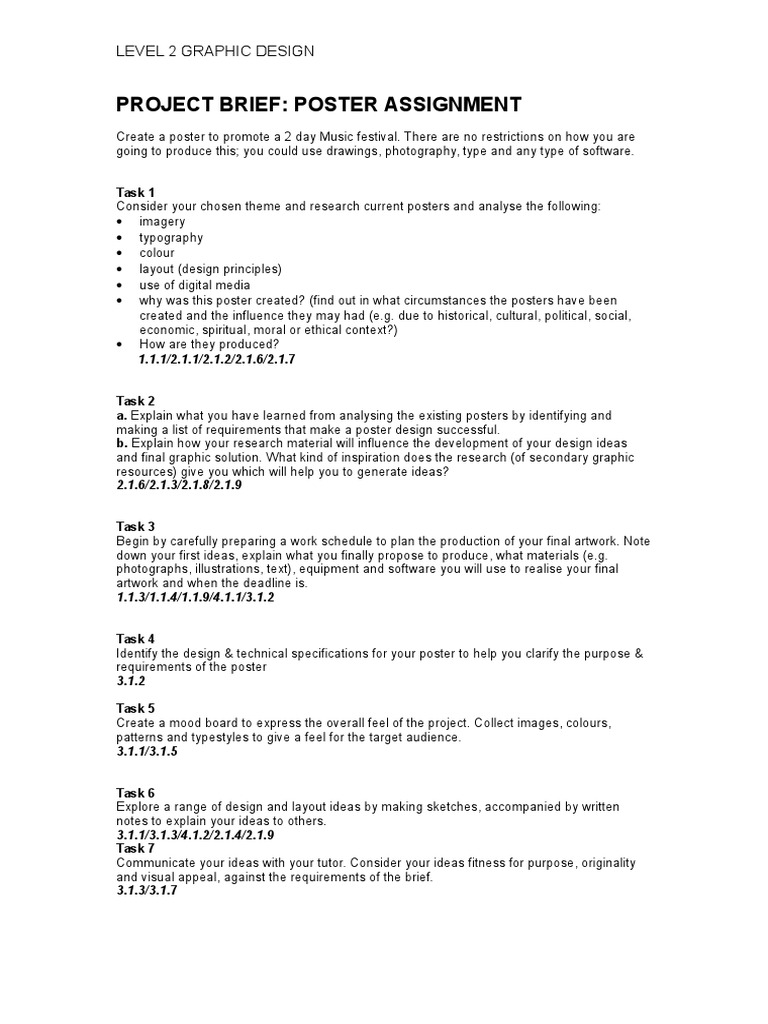 Poster Project Design Ideas