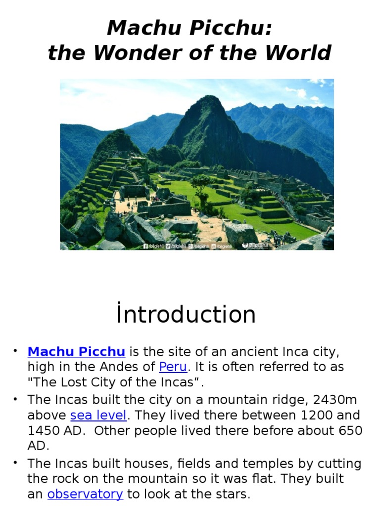 Machu Picchu | Download Free PDF | Machu Picchu | Archaeology