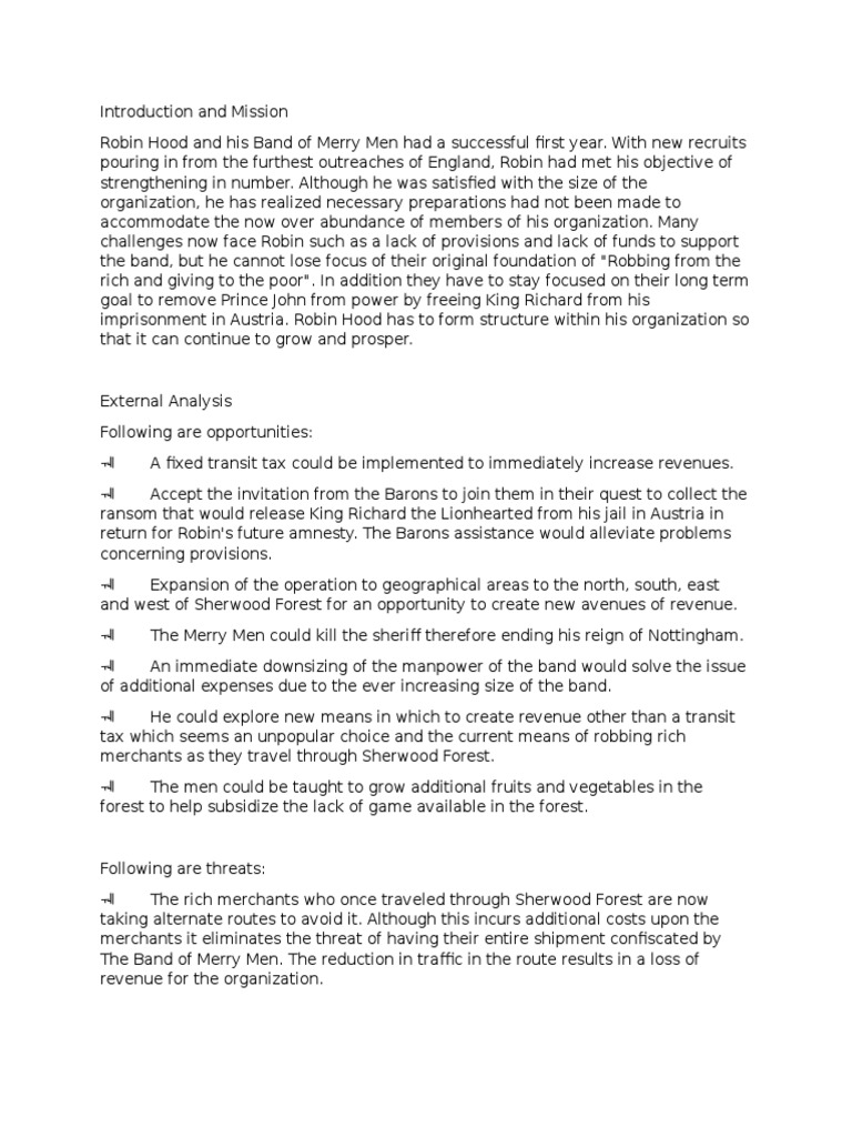 Robin Hood Case Analysis | PDF | Robin Hood | Economies