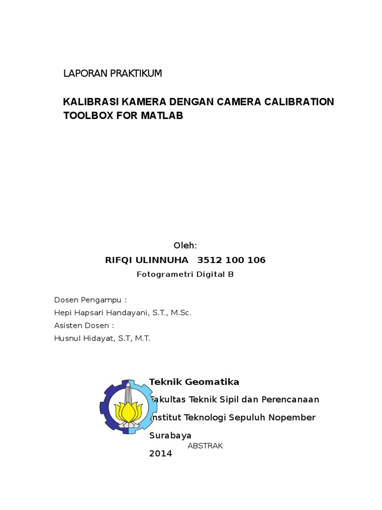 Camera Calibration Using Matlab Toolbox | PDF