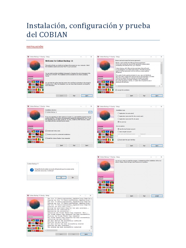 Instalación, Configuración y Prueba Del COBIAN | PDF