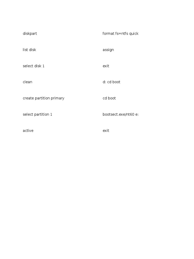 Diskpart Format Fs Ntfs Quick Pdf 9189