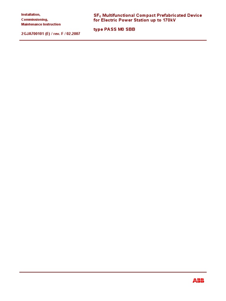 Sample of PASS M0 SBB - Installation Manual - 2GJA700101 (E) | PDF ...