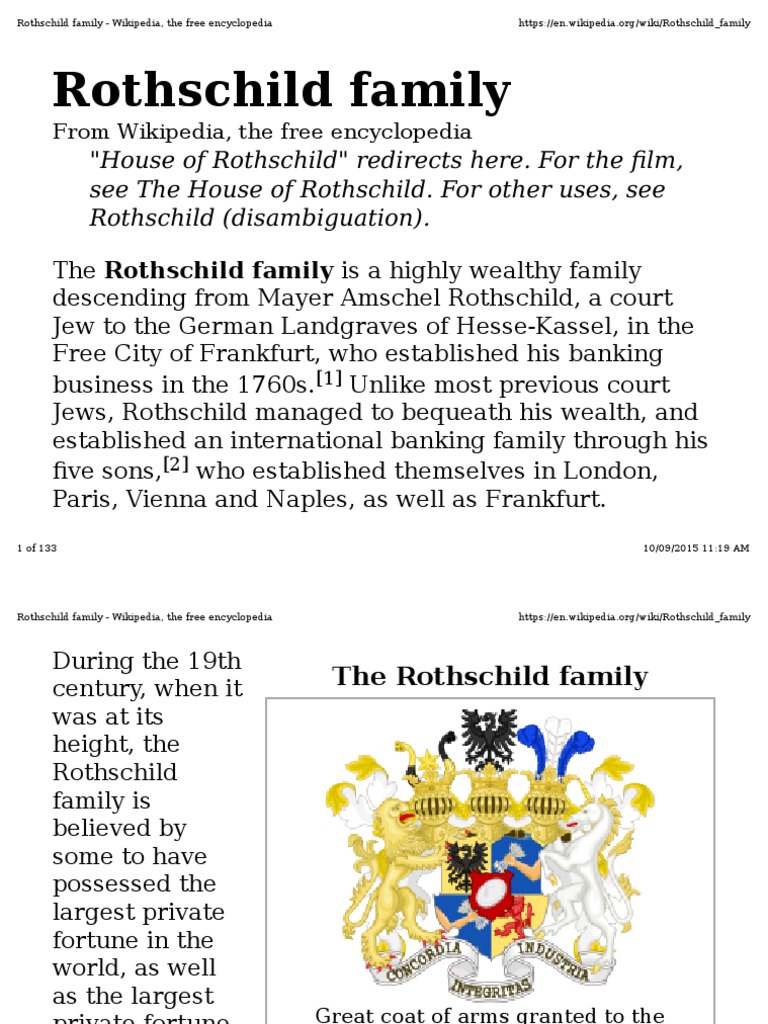 Rothschild | Rothschild Family | Banking