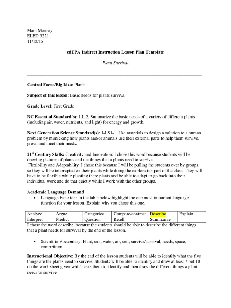 Plant Lesson Plan | PDF | Plants | Greenhouse