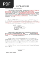 Chattel Mortgage Sample | PDF