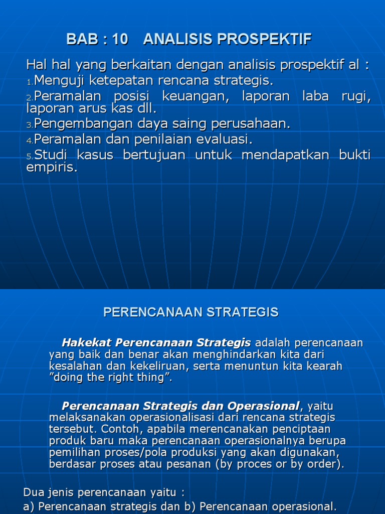 Aik - Bab 10-Analisis Prospektif | PDF | Bisnis | Pengelolaan Keuangan & Uang