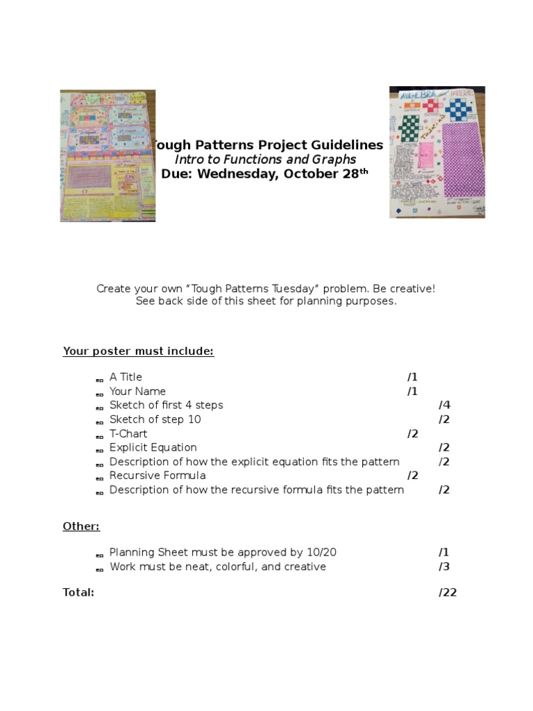 Tough Patterns Project Guidelines | PDF