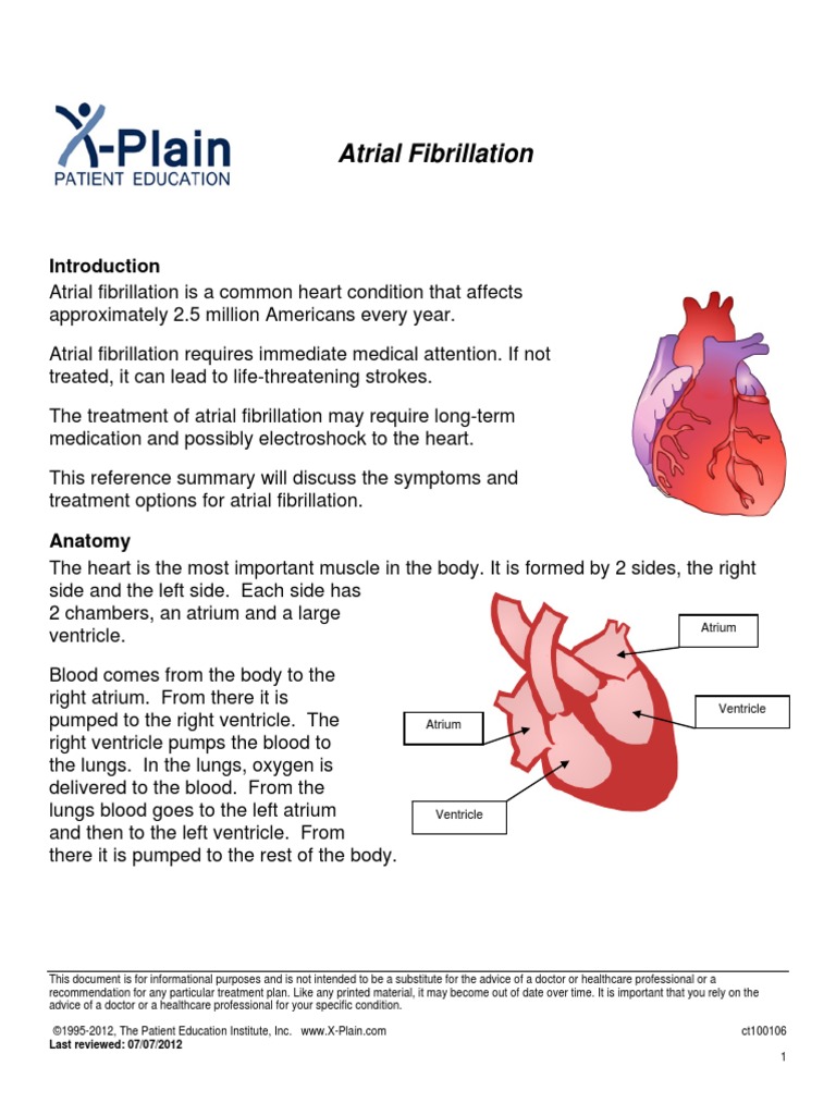 Atrial Fibrilation | PDF | Atrium (Heart) | Heart