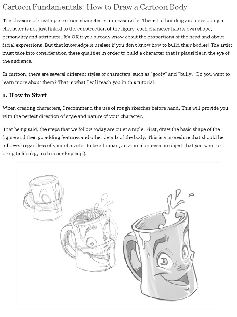 Cartoon Fundamentals: How To Draw A Cartoon Body - Envato Tuts+ Design ...