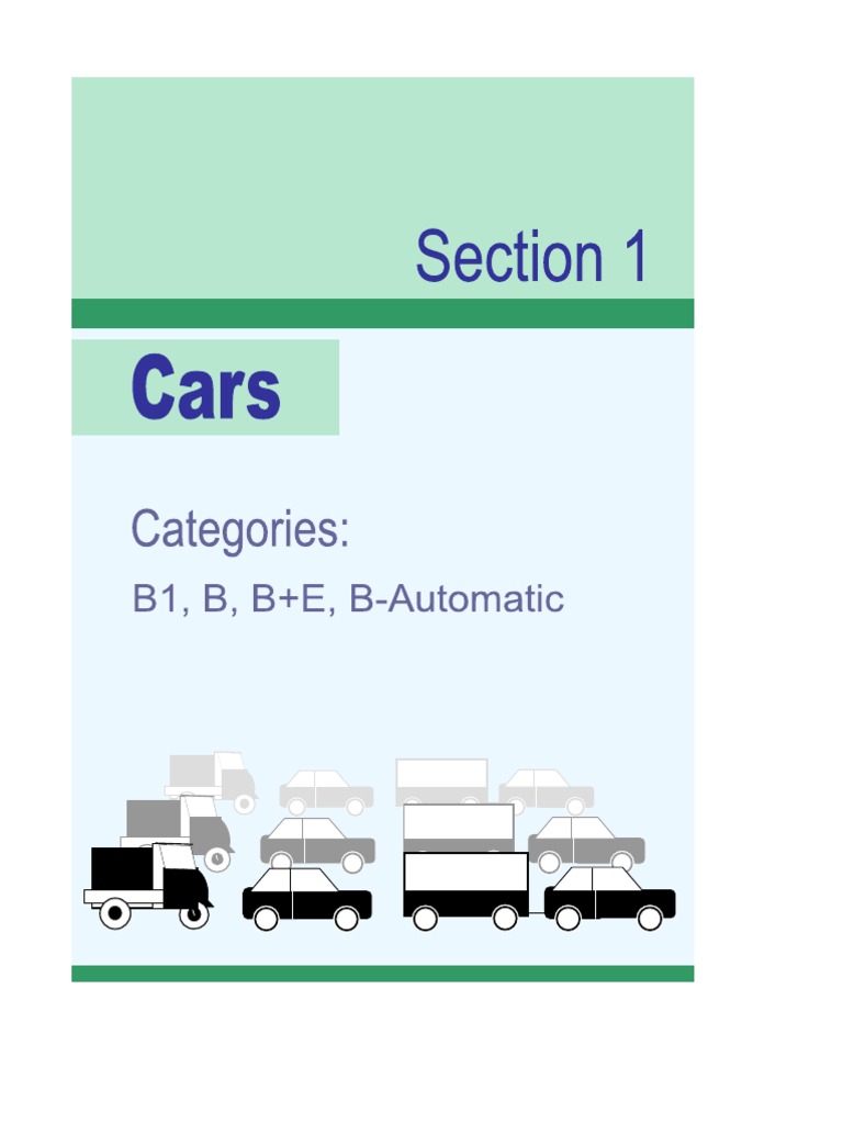 Theory Test Book - Cars | PDF | Traffic | Tire