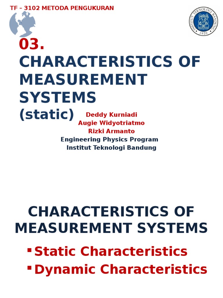 Static Characteristics in Measurement System | Calibration | Bias Of An ...