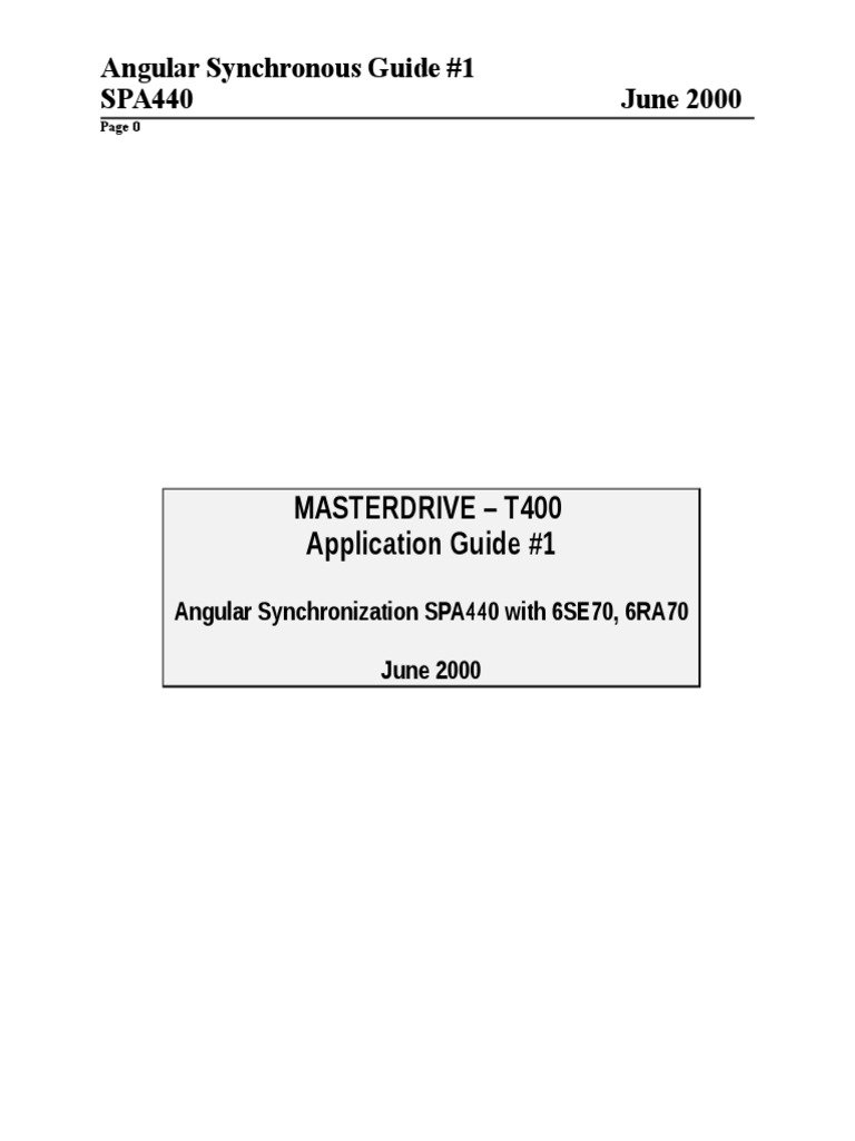 T400 Ang Synch App Note | PDF | Parameter (Computer Programming) | Electronics