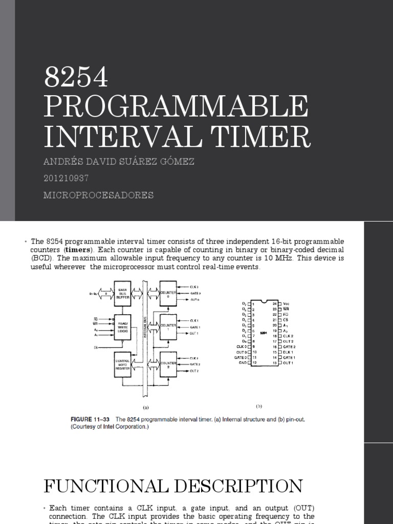 8254 Programmable Interval Timer (Andres Suarez-201210937) | PDF | Office Equipment | Electronic ...