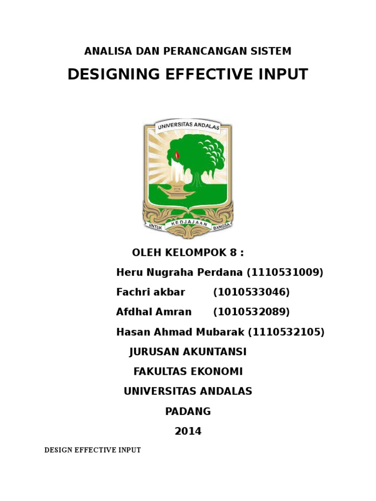 Design Effective Input | PDF